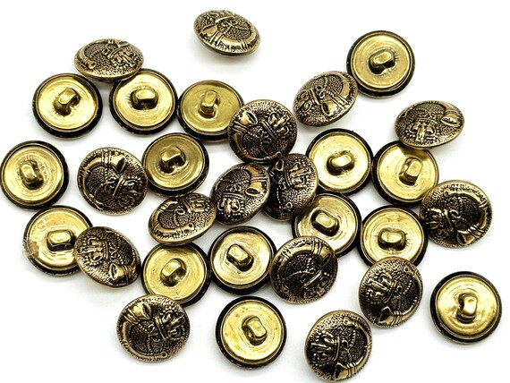 12pcs Vintage Horn and Crown in Gold Metal Clothing Buttons Gold Buttons for Jackets Vintage Buttons for Jackets K1723 Etsy UK