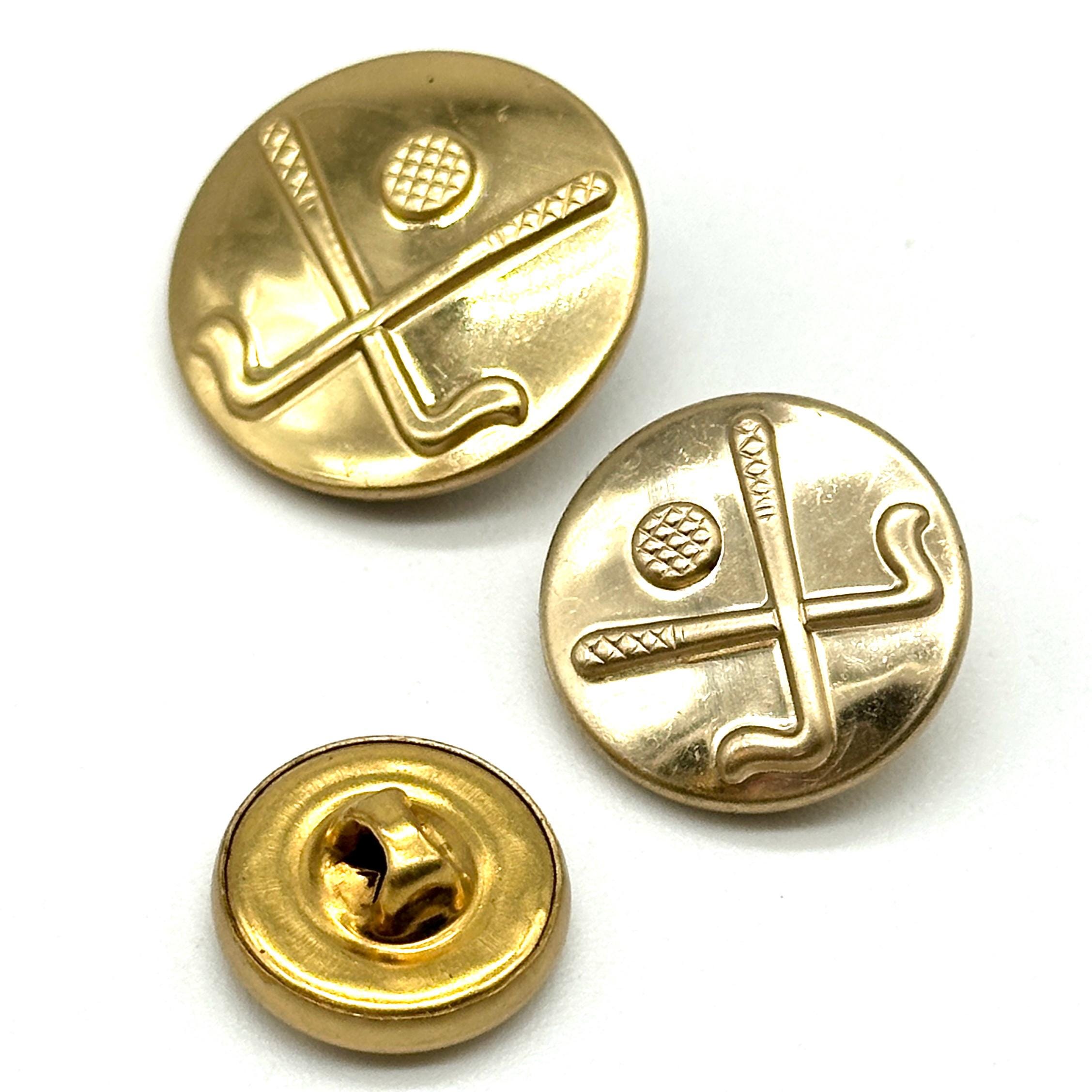Vintage Golf Theme Gold Metal Shank Buttons - Set of 12 - Etsy
