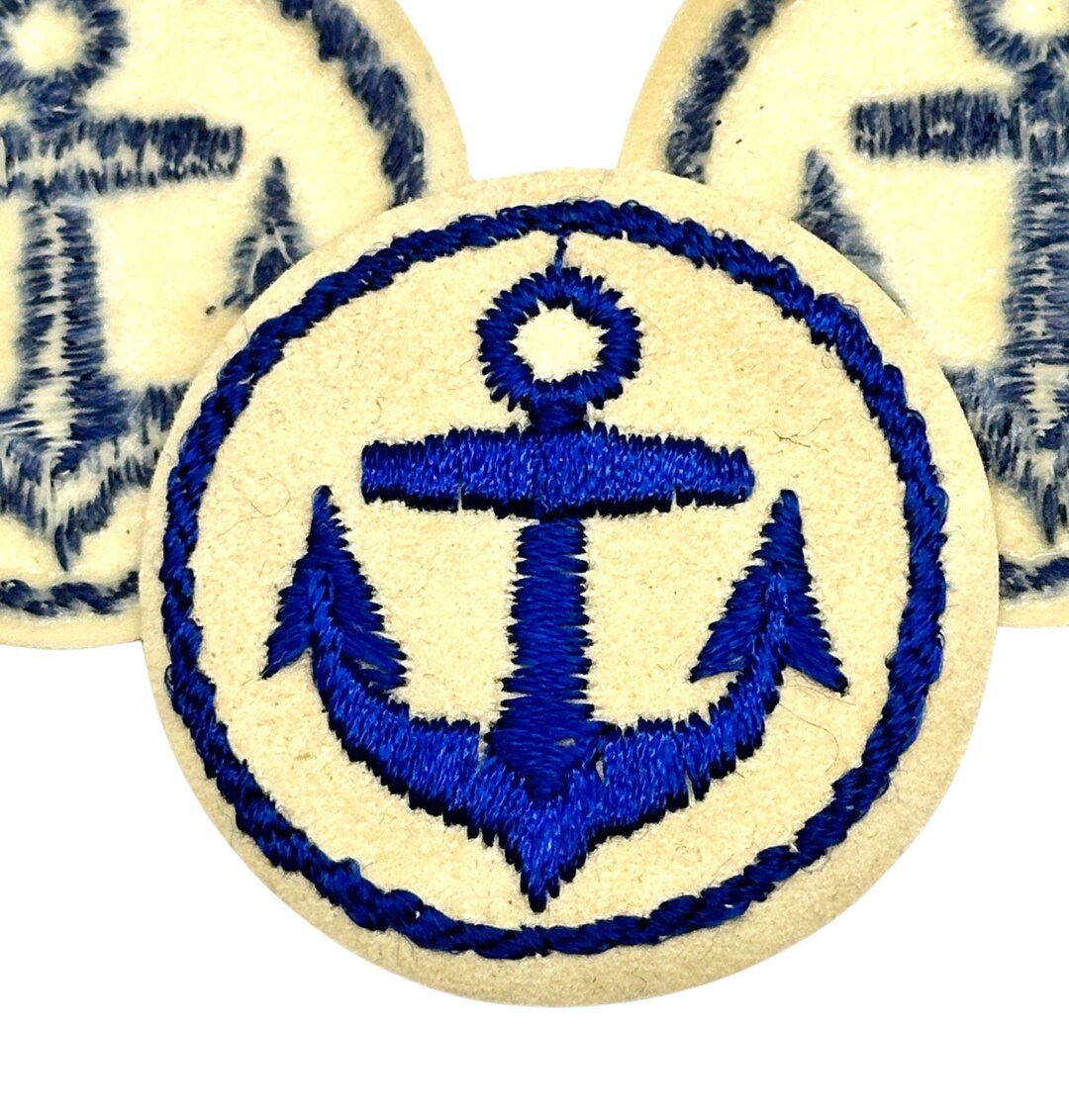 Set of 2 Vintage Embroidered Marine Anchor Patches - 1 3/4 Inch - Etsy