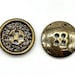 6 Vintage Gold Metal Buttons: Steampunk Sewing Supplies (19mm) - Etsy