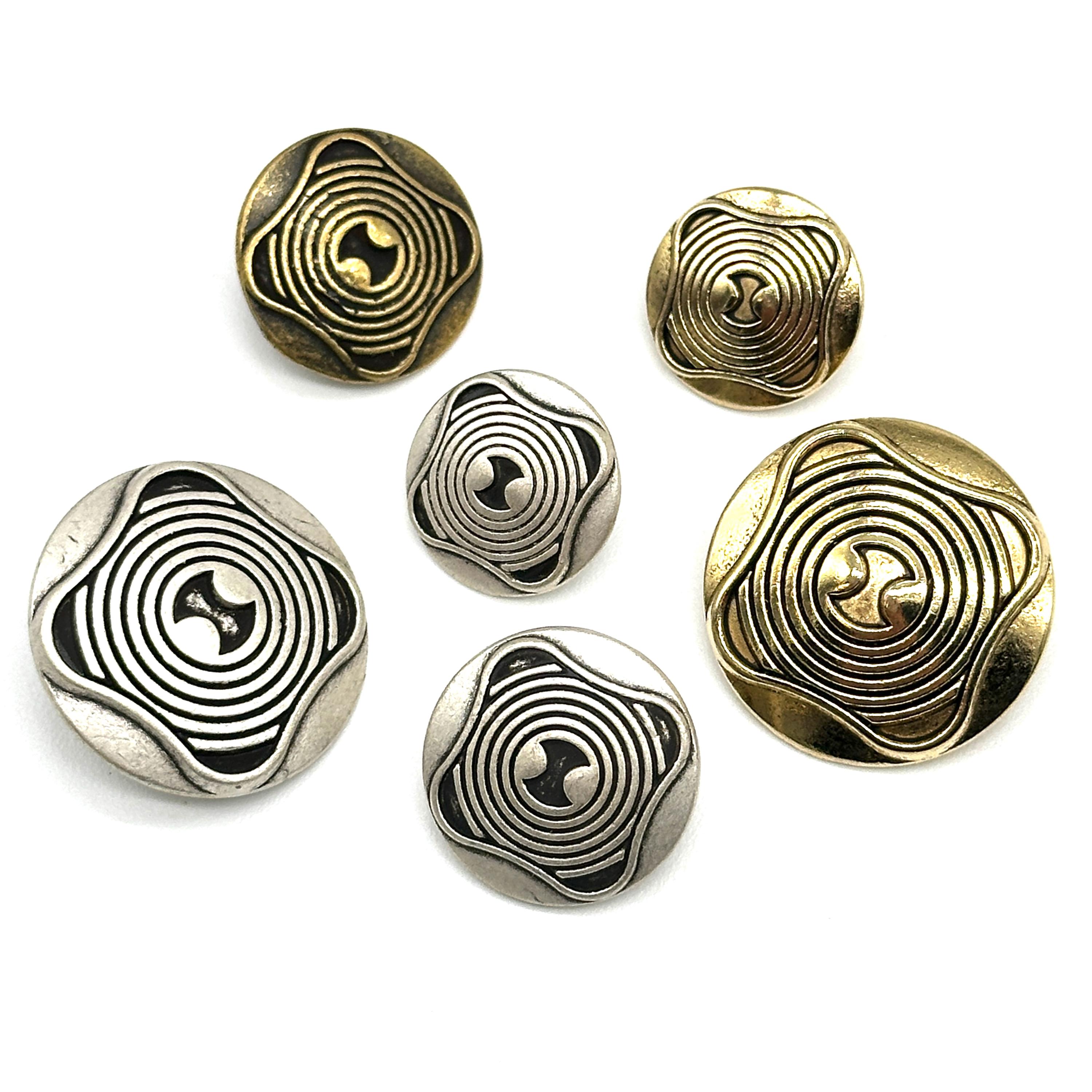 12 Pcs Vintage Knot Pattern Shank Buttons: Antique Silver or Gold - Etsy