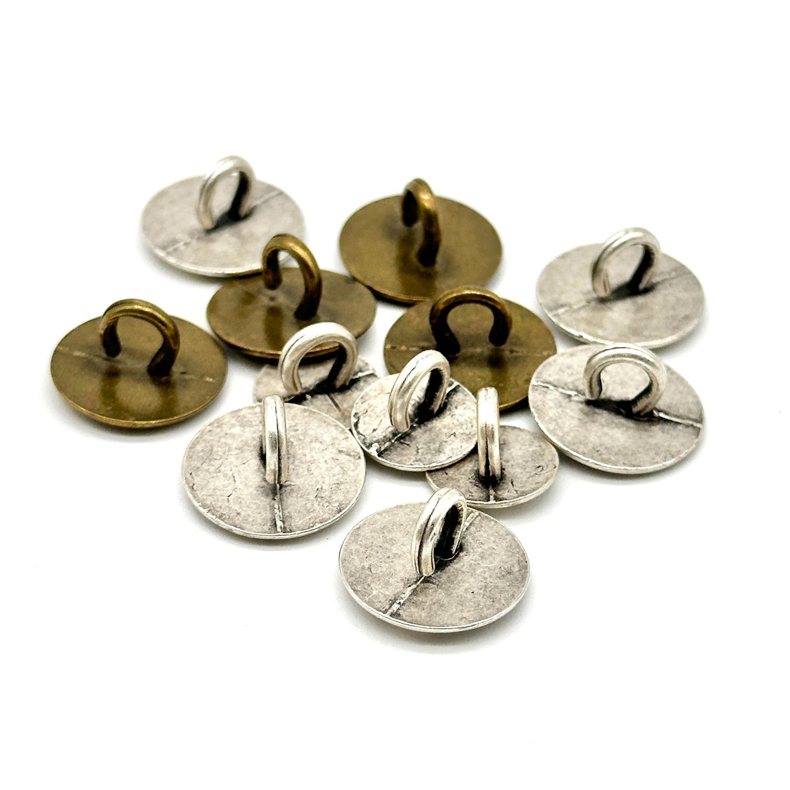 Vintage Buffalo Nickel Buttons: Antique Silver/brass, 15mm I227 (set of ...