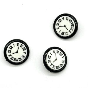 12 Vintage Clock Buttons: Black Rim Nylon Sewing Buttons (17mm) - Etsy