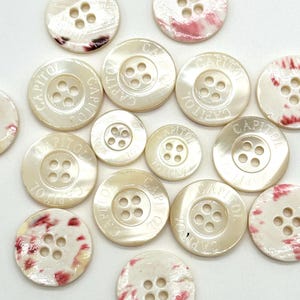 Vintage "capitol" Logo Mother of Pearl Buttons - Set of 6 - Etsy