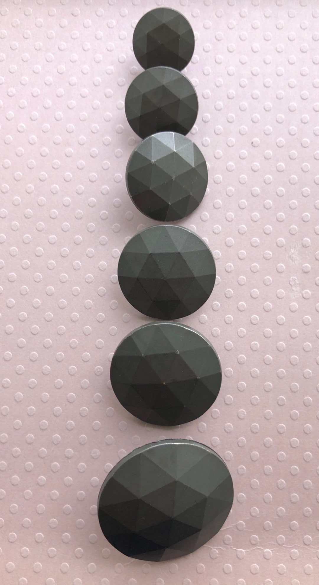 One Package12 Buttons Vintage jet Cut Matt Gunmetal ABS Plated Shank ...