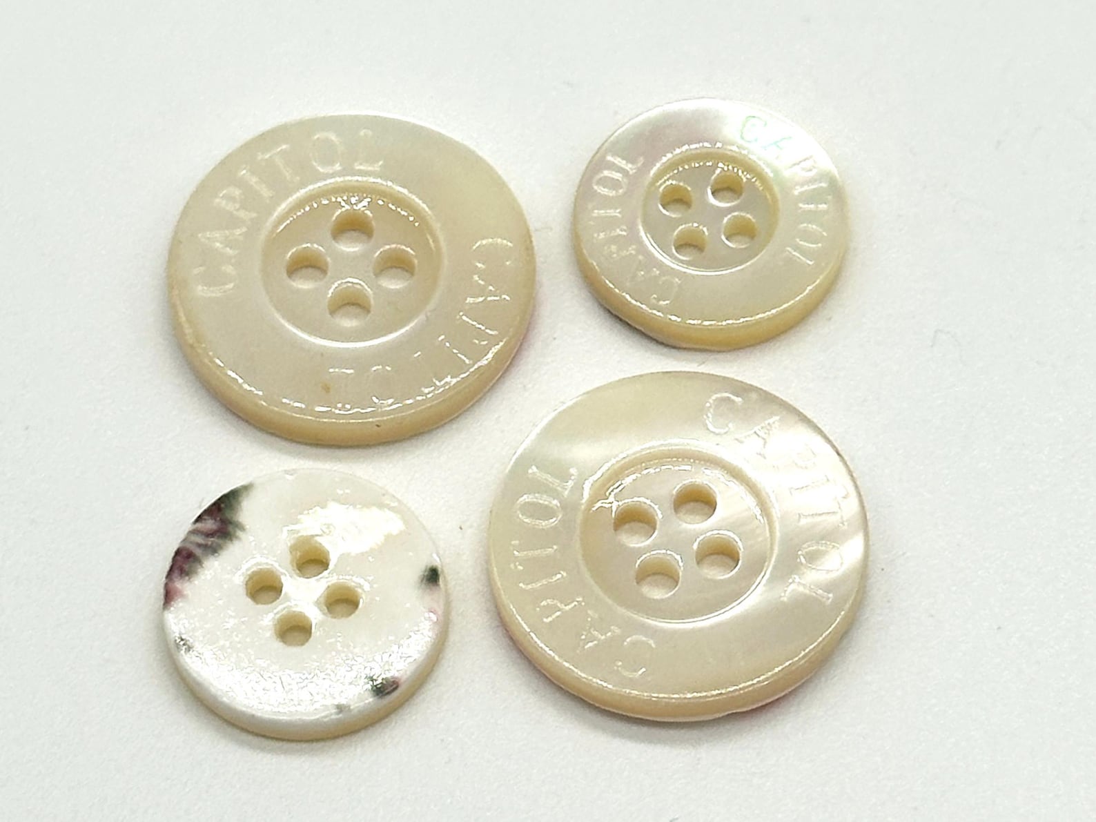 Vintage "capitol" Logo Mother of Pearl Buttons - Set of 6 - Etsy