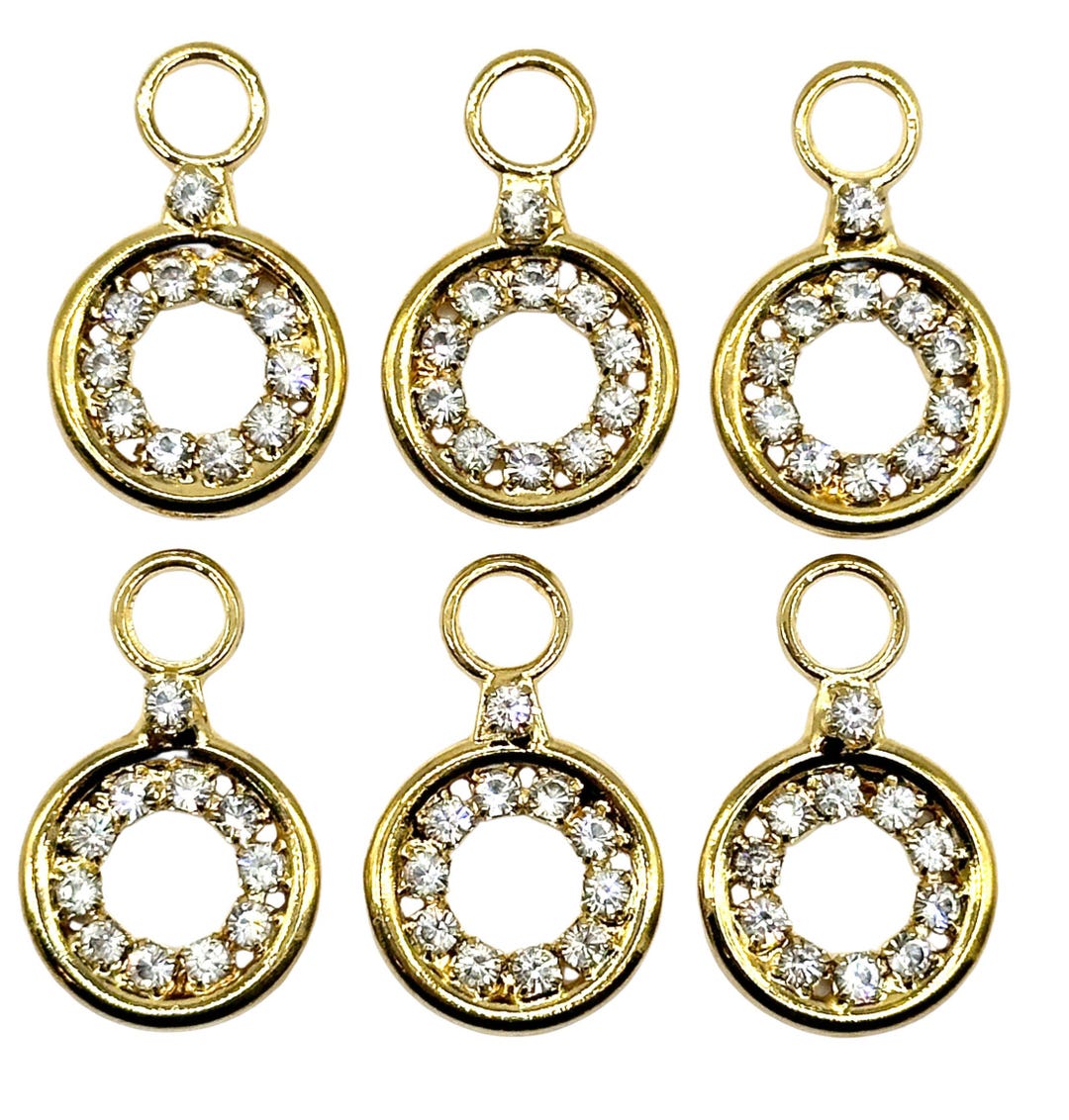 Vintage Gold Rhinestone Zipper Pull Pendant | Clothing Accessory ...