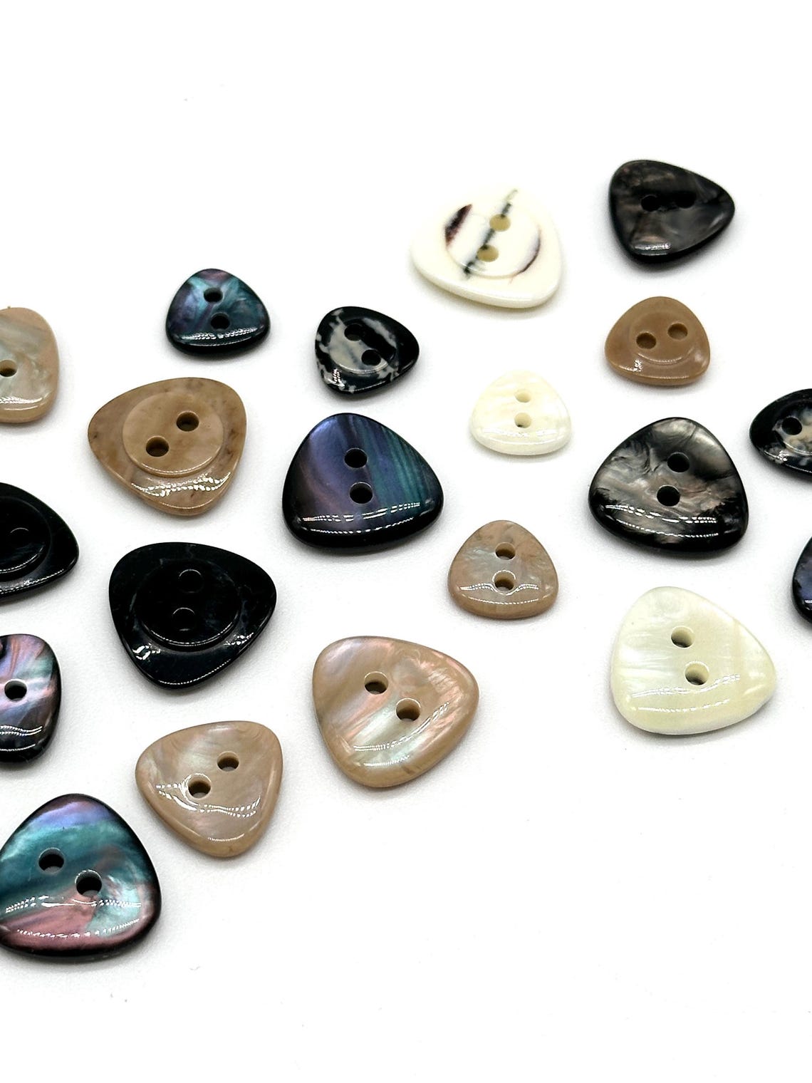 12 Vintage Triangle Imitation Pearl Buttons: Sewing & Crafts - Etsy