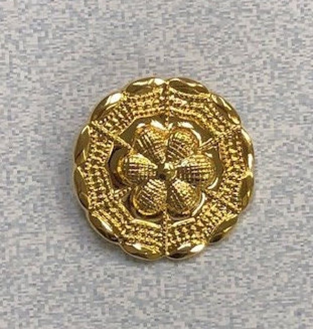 One Package 6 Buttons Flower Shaped ABS Plated Shank Buttons K5428 ...