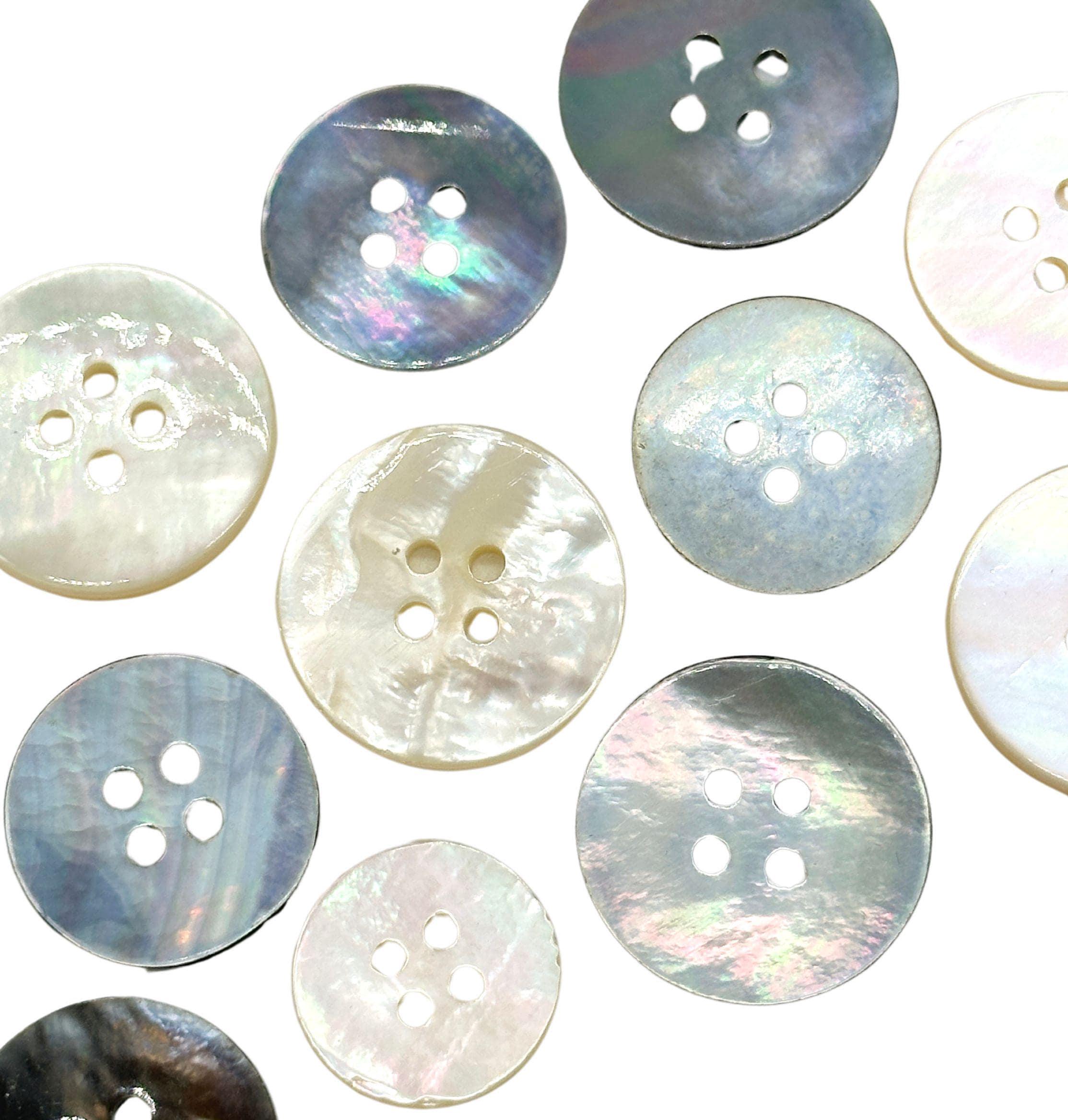 Vintage Mother of Pearl Buttons: 4-hole Sewing Supplies (12 Pcs) - Etsy
