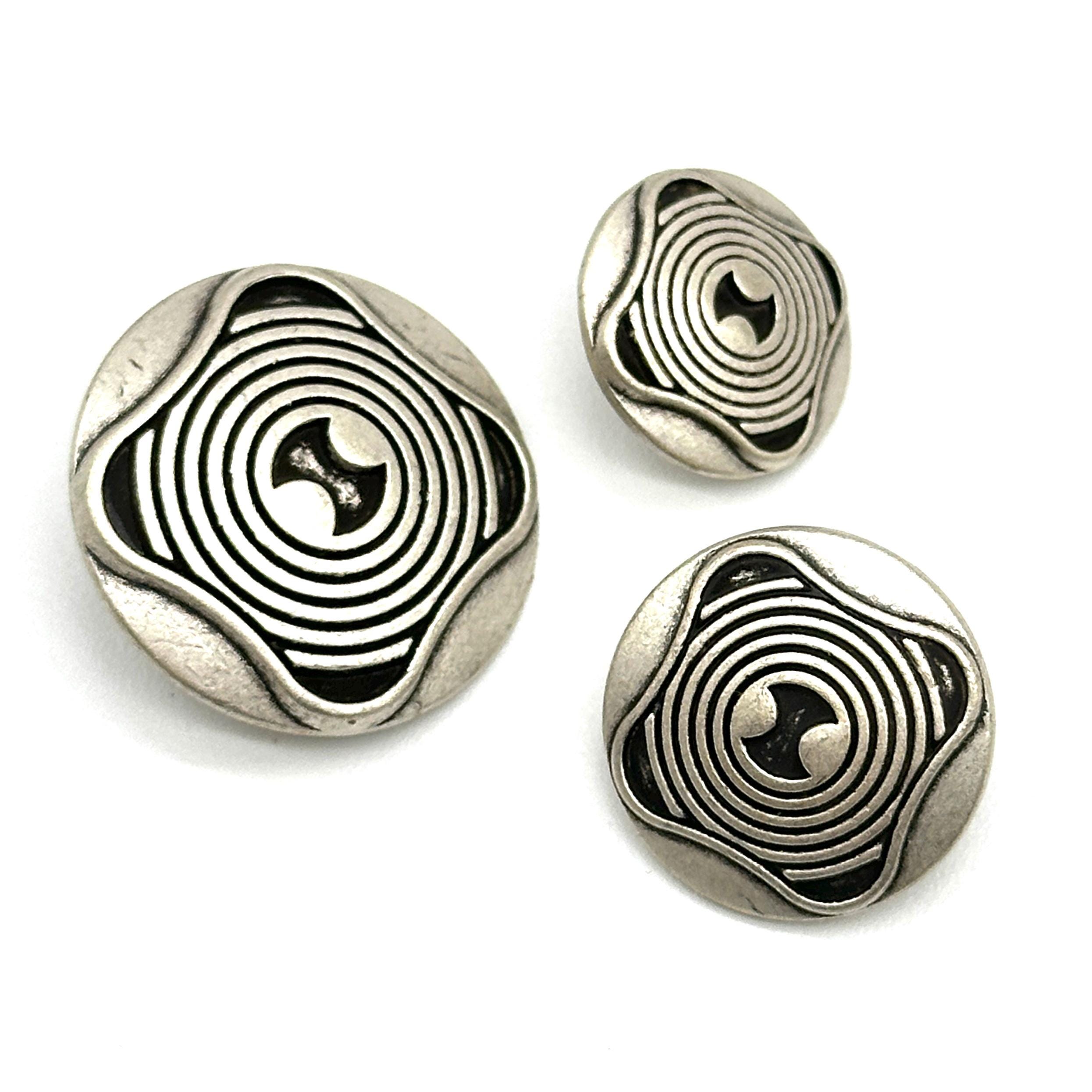 12 Pcs Vintage Knot Pattern Shank Buttons: Antique Silver or Gold - Etsy