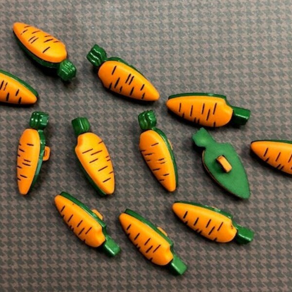 Carrot Buttons - Etsy