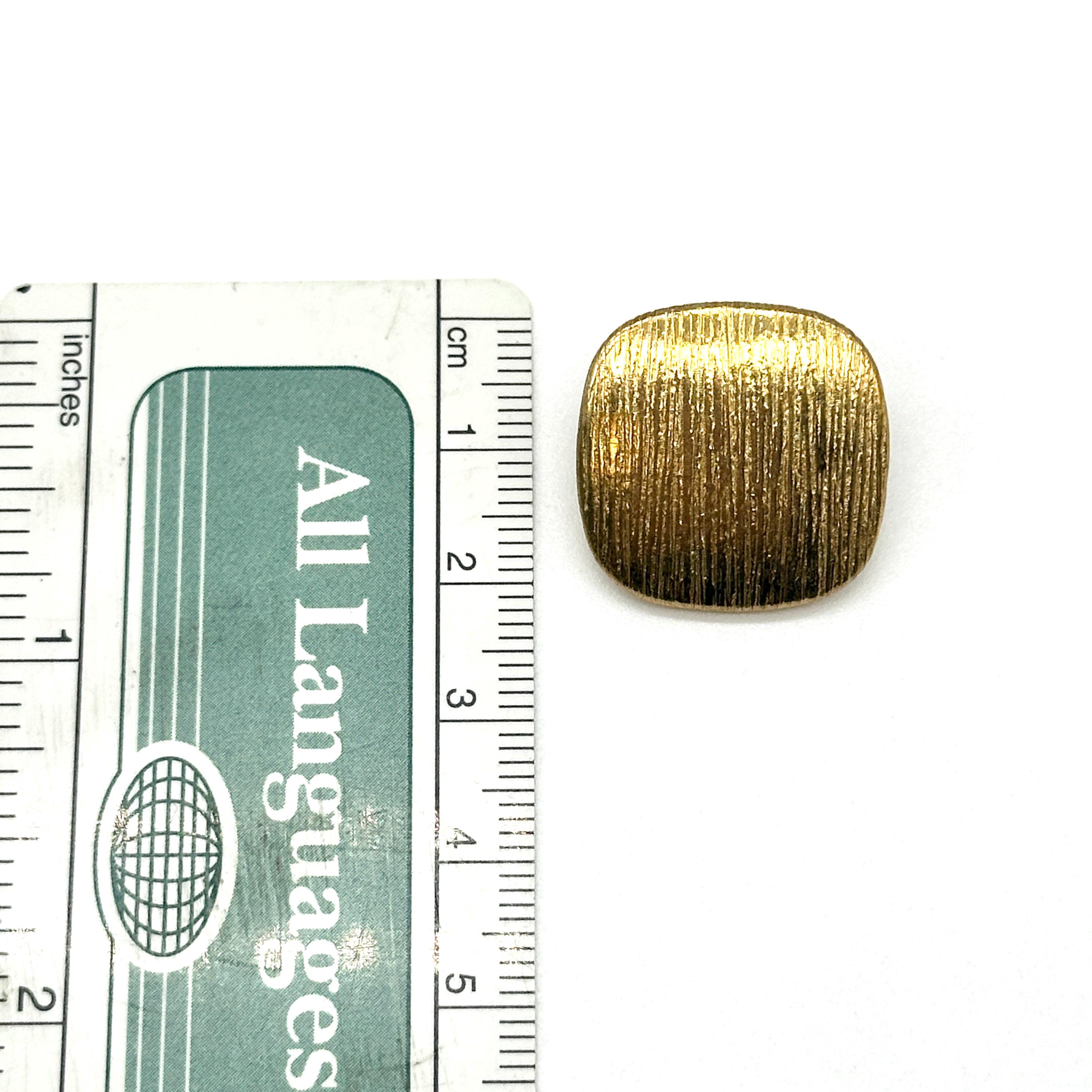 Vintage Gold Square Shank Buttons: Brushed Metal, 23mm (set of 12) - Etsy