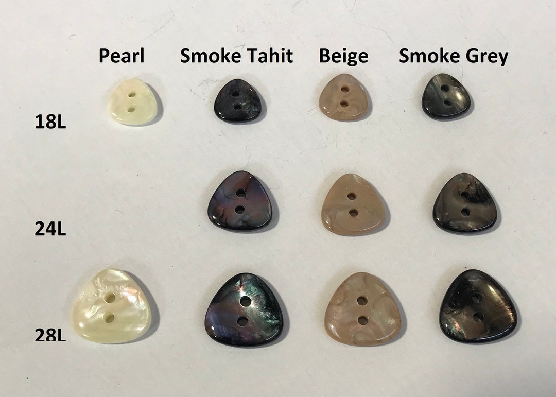 12 Pcs Vintage Rounded Corner Triangle Imitation Pearl Shank Buttons ...