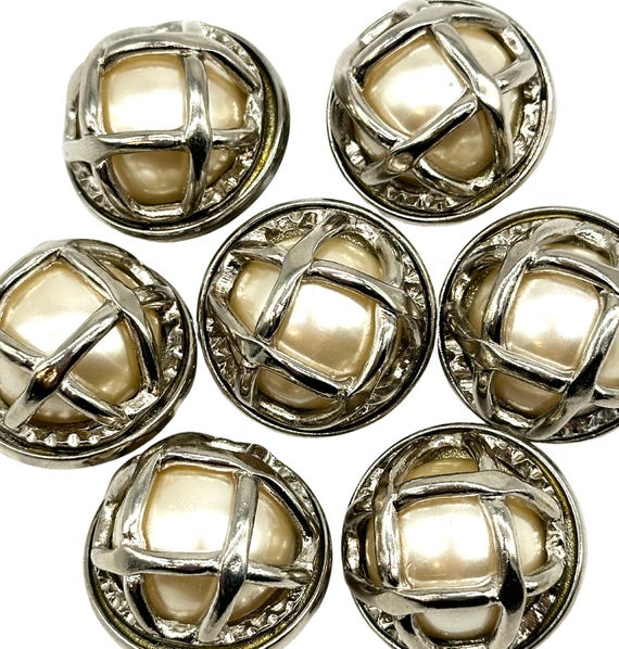 6 Pcs Vintage Gold Metal Shank Buttons With Pearl Insert Decorative Buttons for Sewing Fashion Buttons for Jackets Coats K4008 Etsy