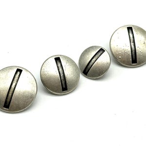 12 Pcs Vintage Antique Silver Metal Shank Buttons: Screw Slot Design - Etsy