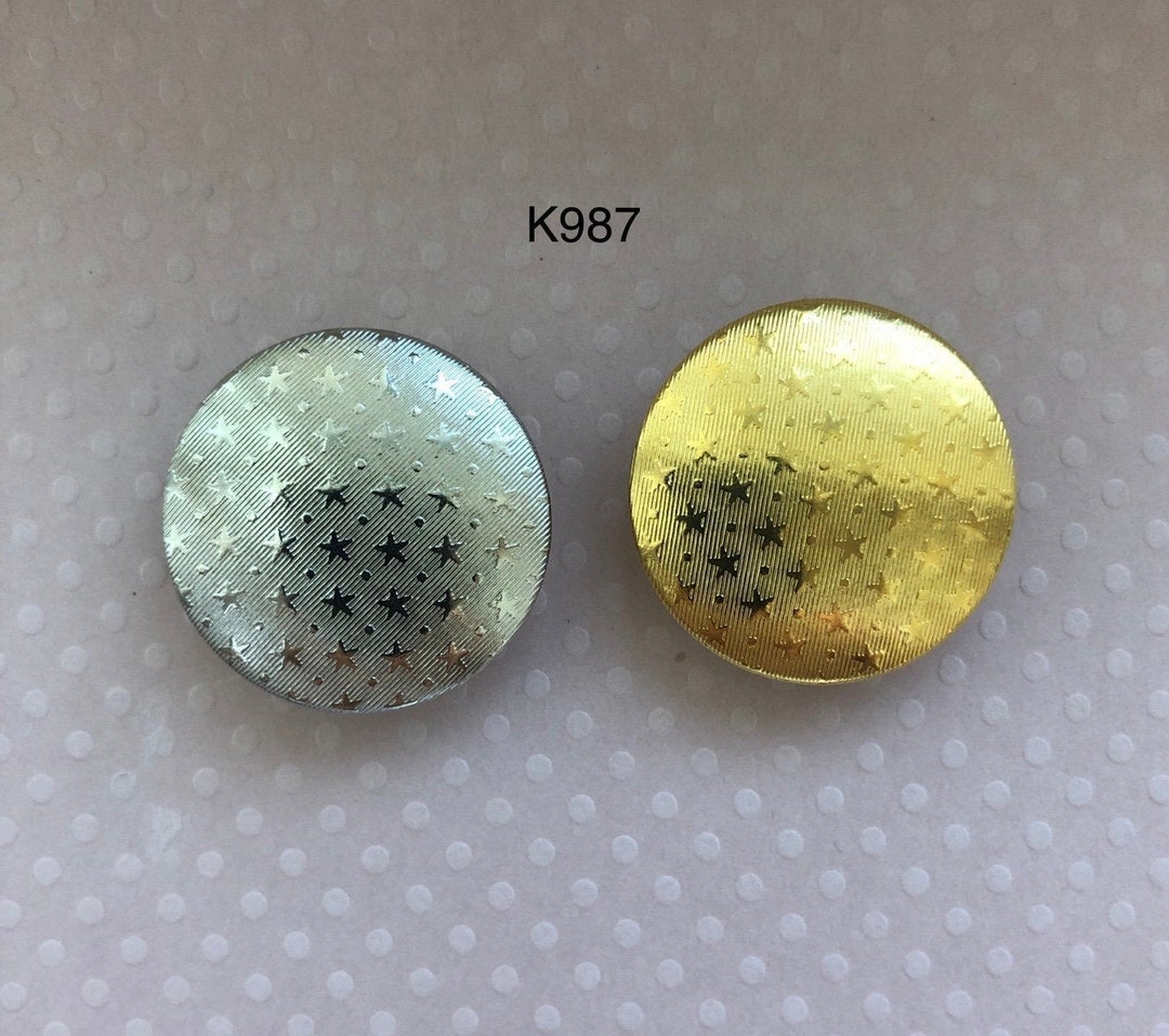 Un paquete 12 botones Botones de vástago vintage de metal con múltiples ...