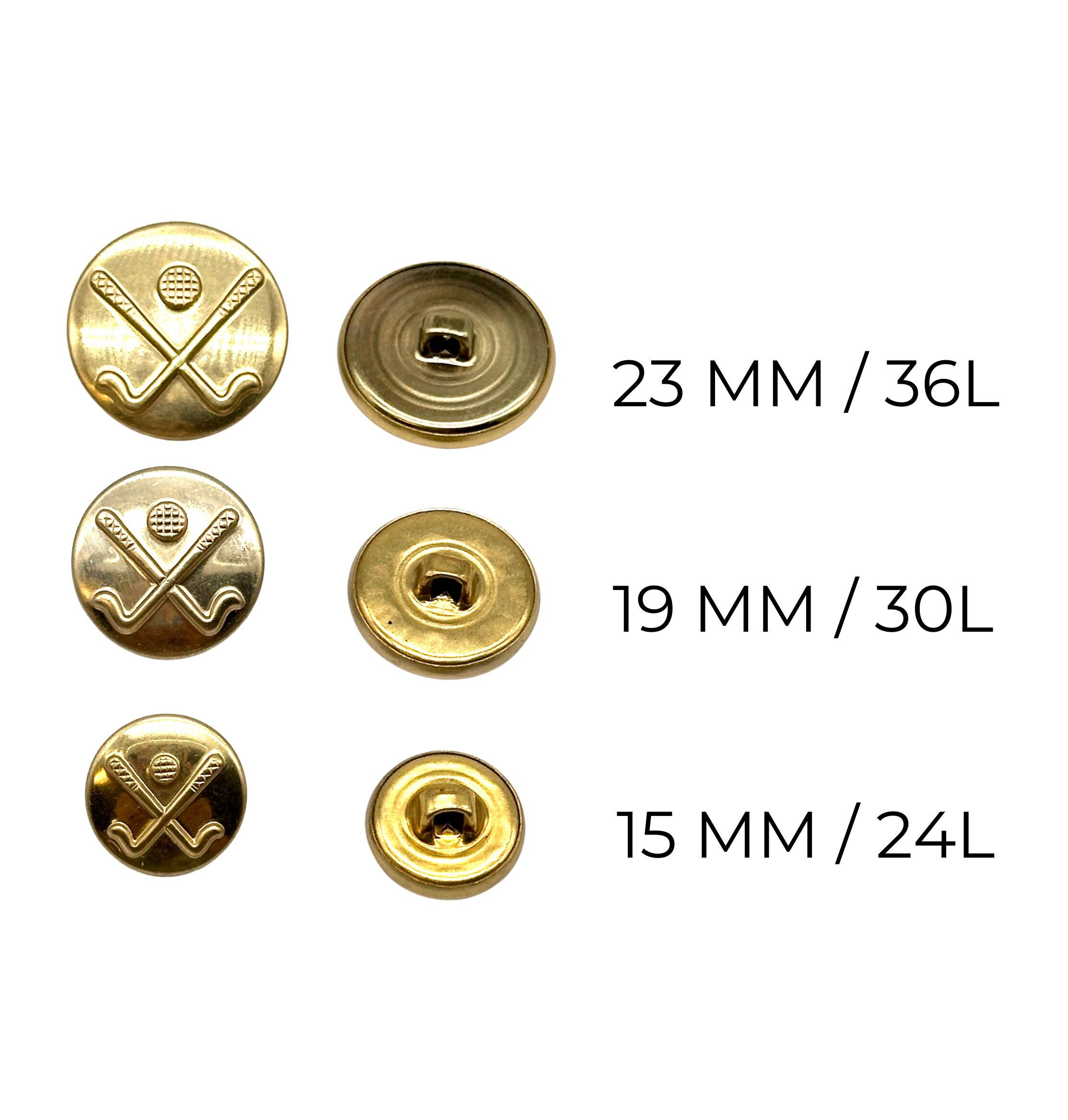Vintage Golf Theme Gold Metal Shank Buttons - Set of 12 - Etsy