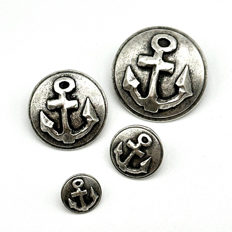 12 Vintage Nautical Anchor Buttons: Antique Silver/brass, DIY Crafts - Etsy