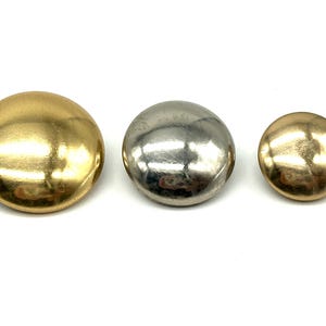 12 Pcs Vintage Shiny Shank Buttons Gold or Silver | Decorative Buttons ...