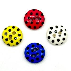 12 Pcs Vintage 2-hole Polka Dot Buttons | Decorative Buttons for Sewing ...