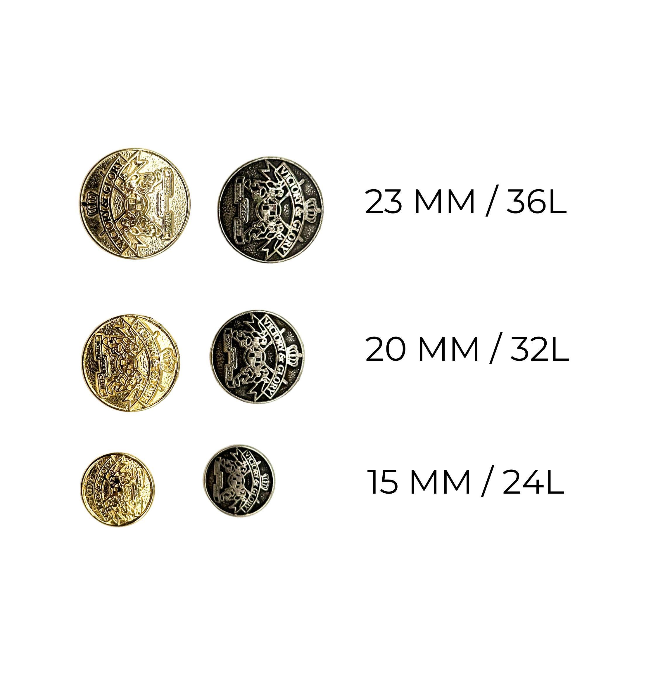 Vintage Royal Golf Club Metal Buttons: Antique Gold & Silver, Set of 12 ...