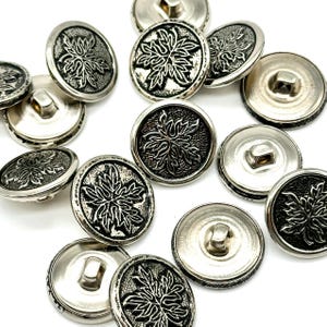 12 Pcs Vintage Maple Leaf Shank Buttons Gold & Antique Silver ...