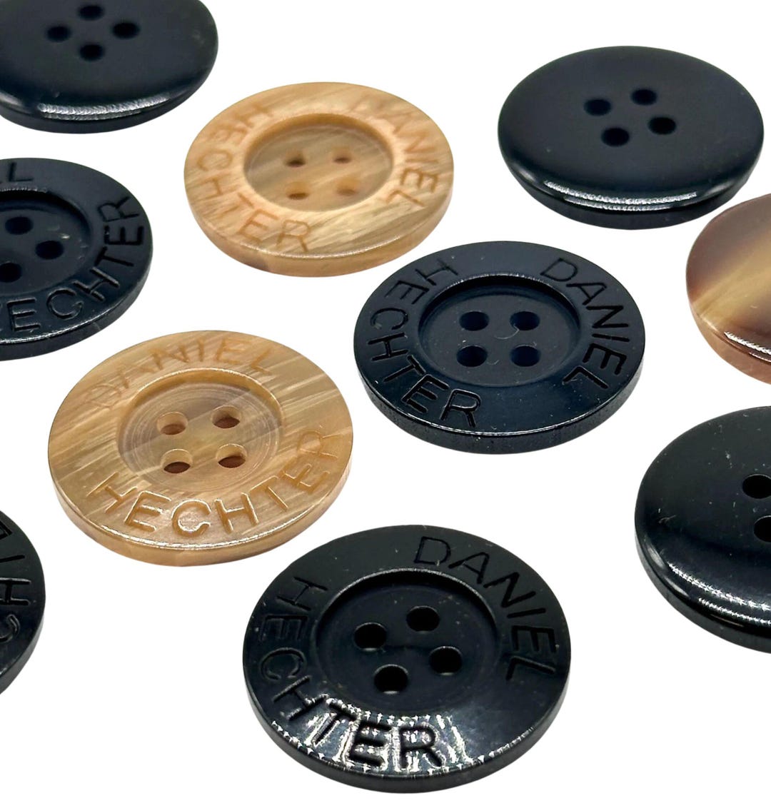 12 Vintage Daniel Hechter Buttons: Gold & Silver Sewing Embellishments ...
