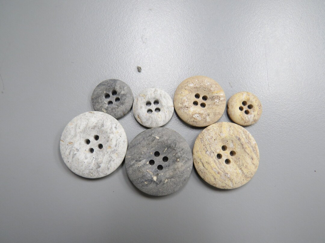 1 Dozen12 Buttons Pebble Vintage 4-hole Polyester Buttons-a7371 Several ...