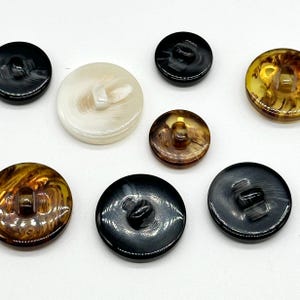 6 Pcs Vintage Bugle Horn Epoxy Shank Buttons - Gold & Silver, 3 Sizes ...