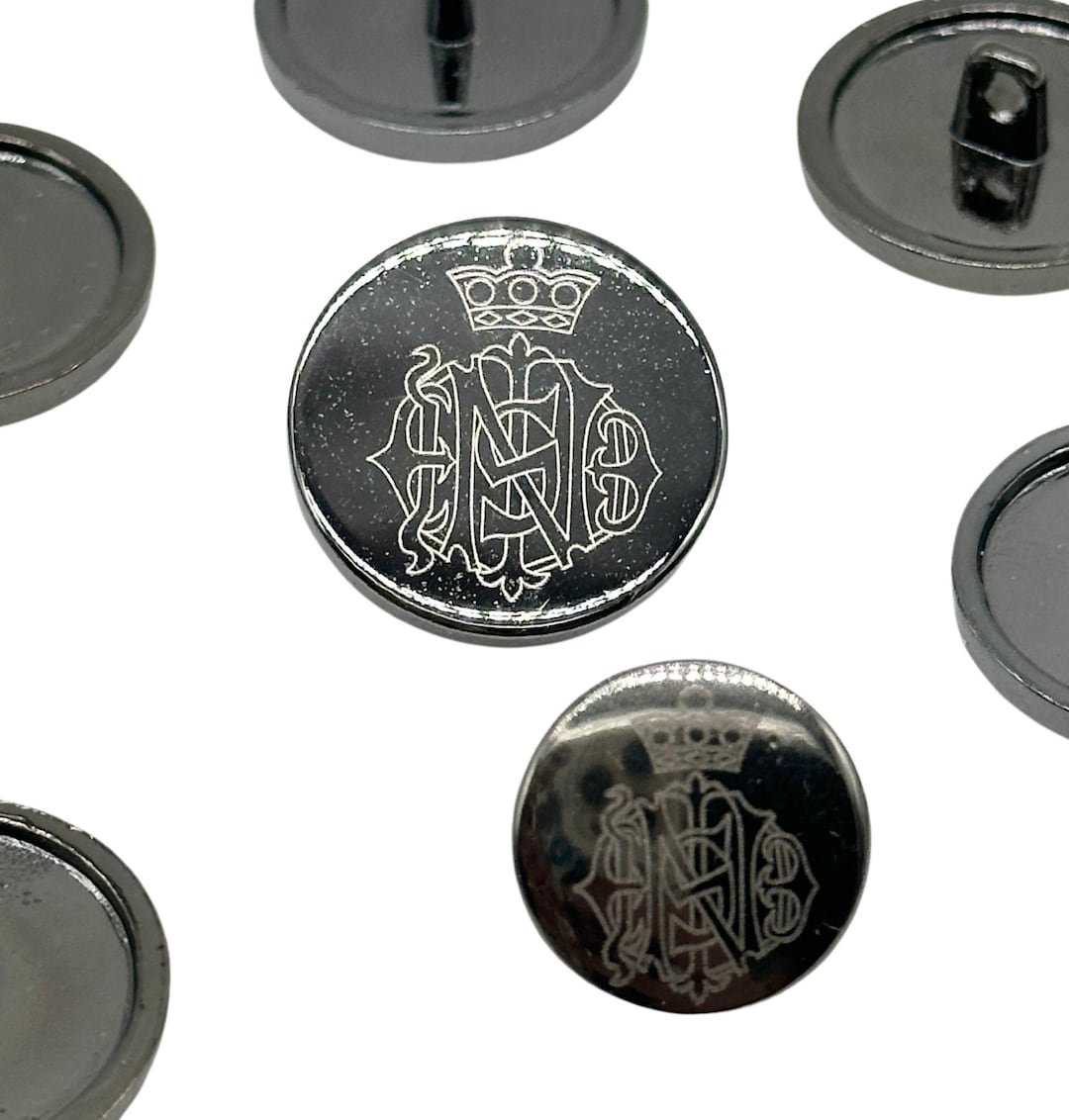6pcs Clothing Buttons for Suits and Jackets | Unique Gunmetal Metal ...