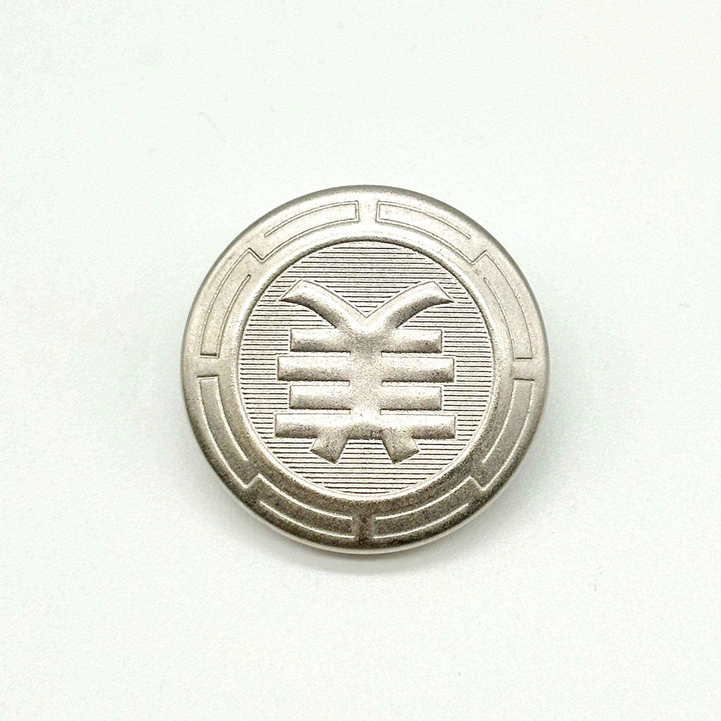 Vintage Chinese Symbol Shank Buttons: Antique Silver & Gold, Set of 12 ...