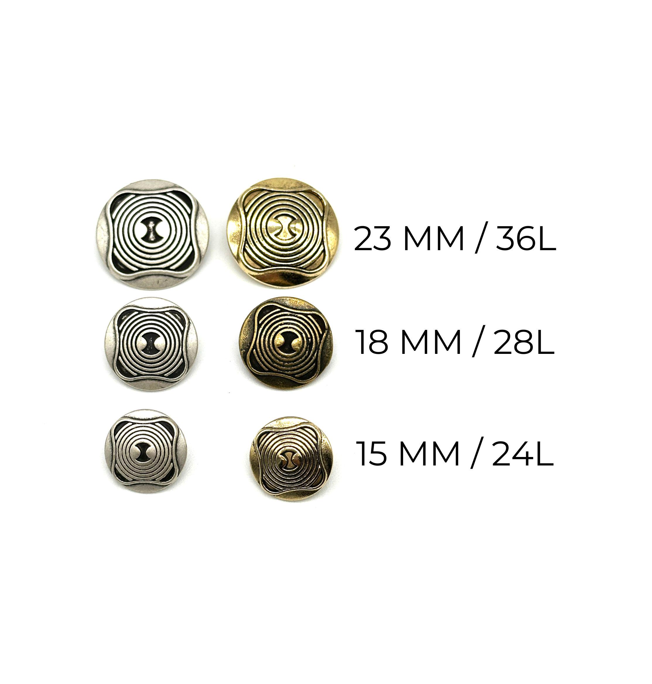 12 Pcs Vintage Knot Pattern Shank Buttons: Antique Silver or Gold - Etsy