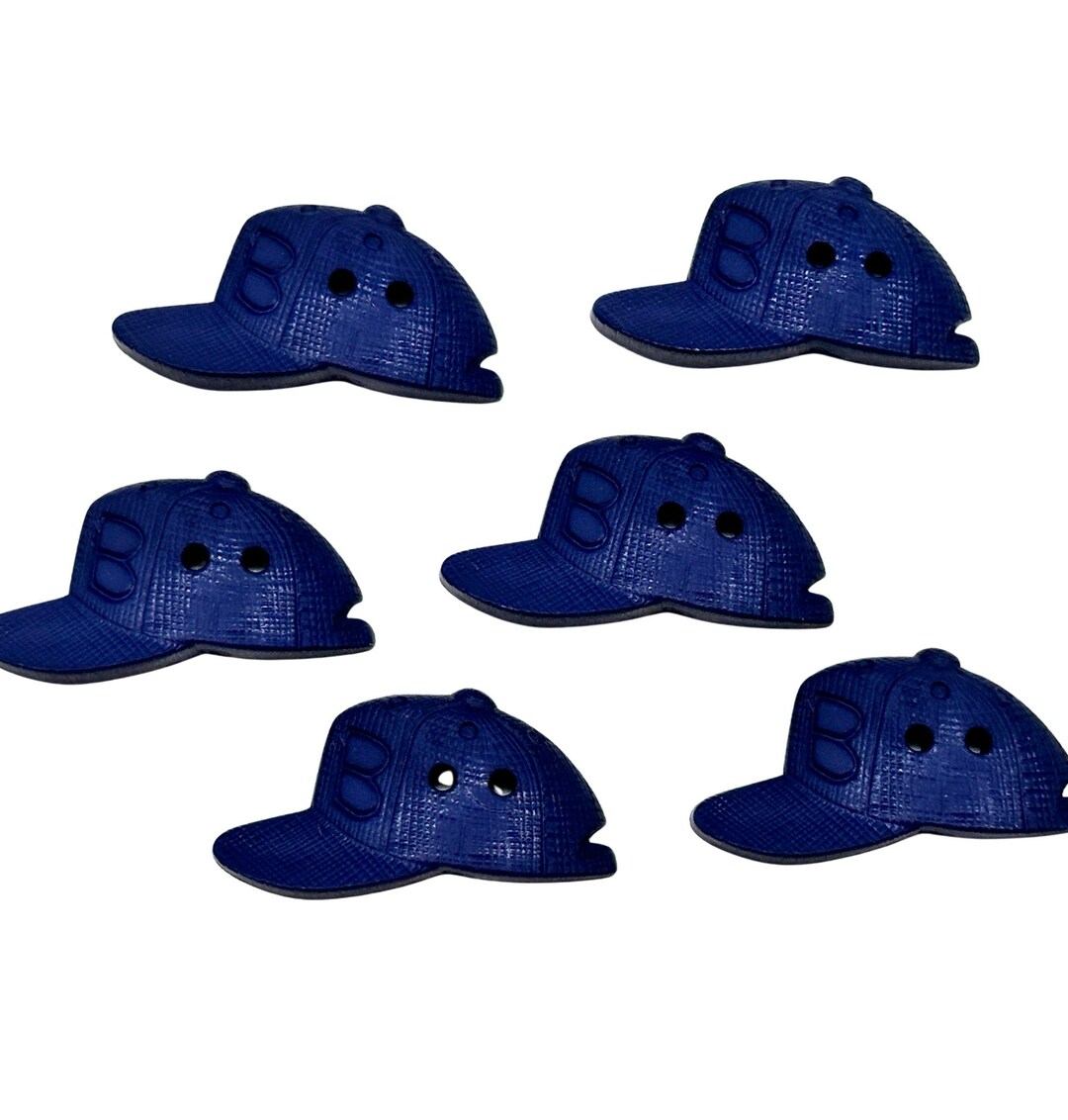 Vintage Baseball Cap 2-hole Buttons Navy, Italy 90s, Metal Shank ...