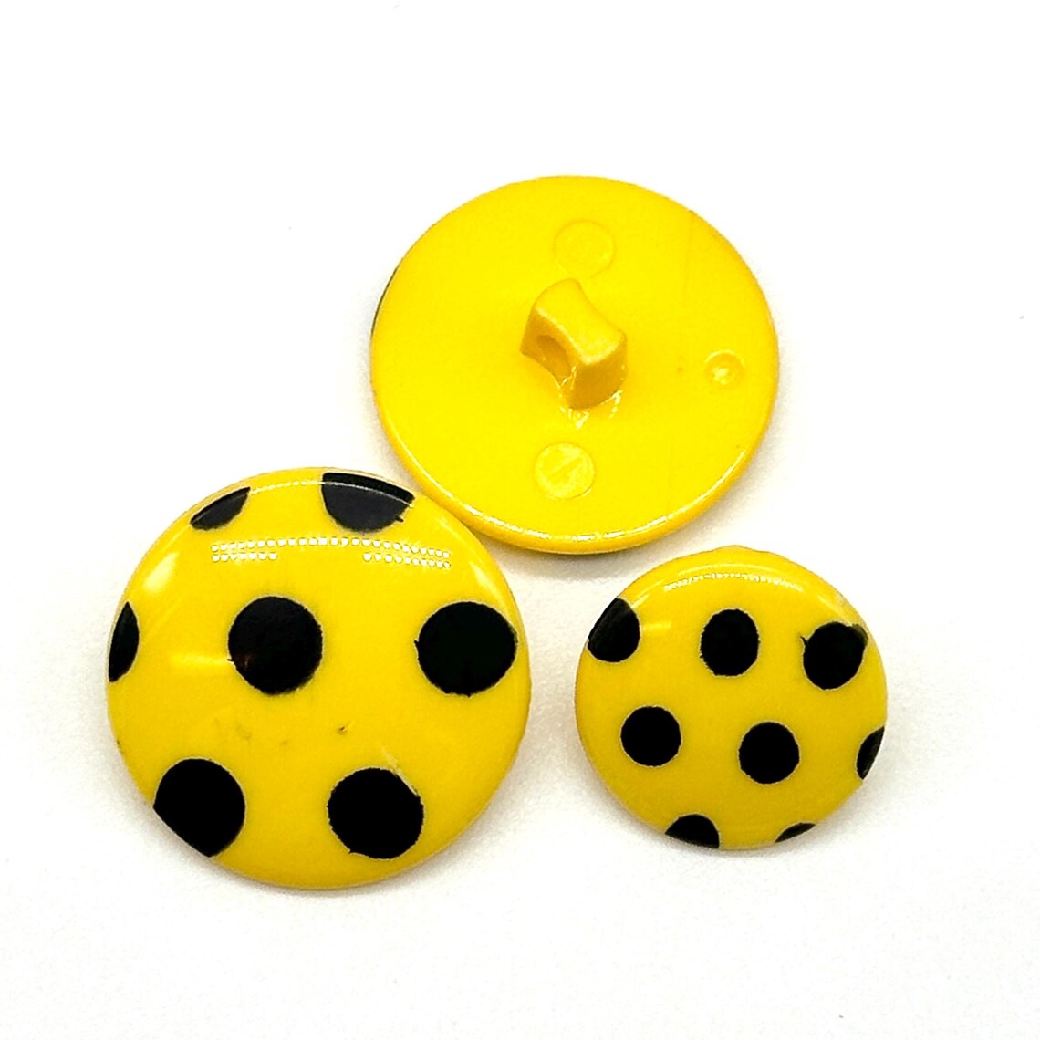 12 Pcs Vintage Polka Dot Buttons: Colorful Sewing Craft Supplies - Etsy