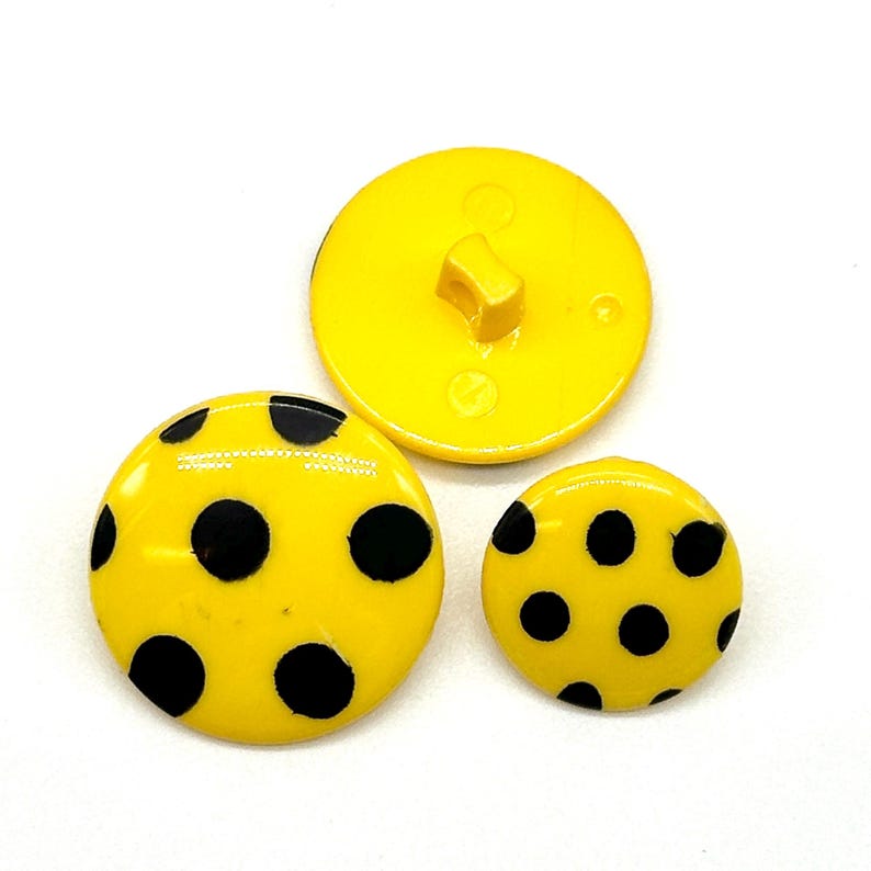 12 Pcs Vintage Polka Dot Buttons: Colorful Sewing Craft Supplies - Etsy