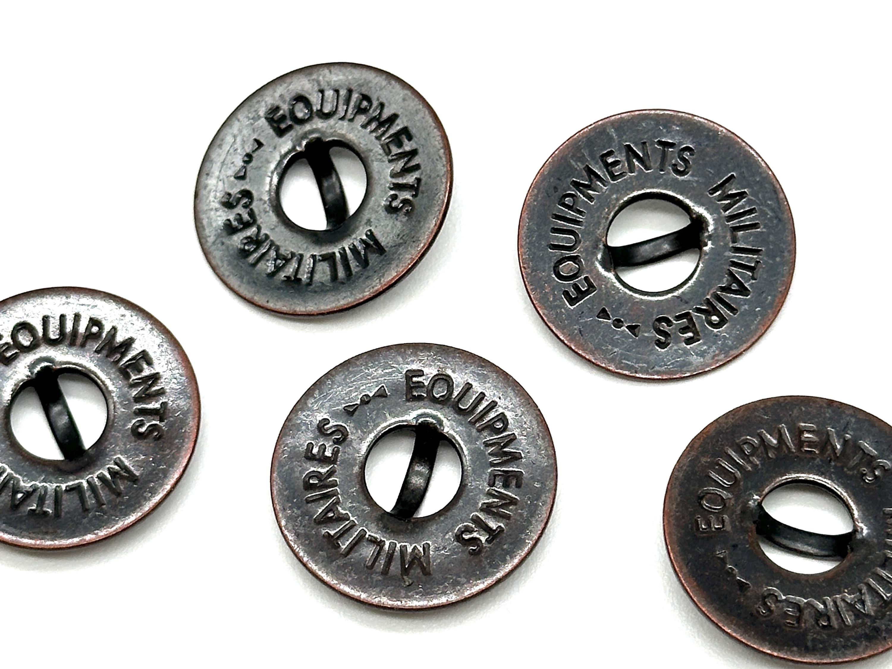 Vintage Military Metal Buttons: Antique Copper Sewing Embellishments ...