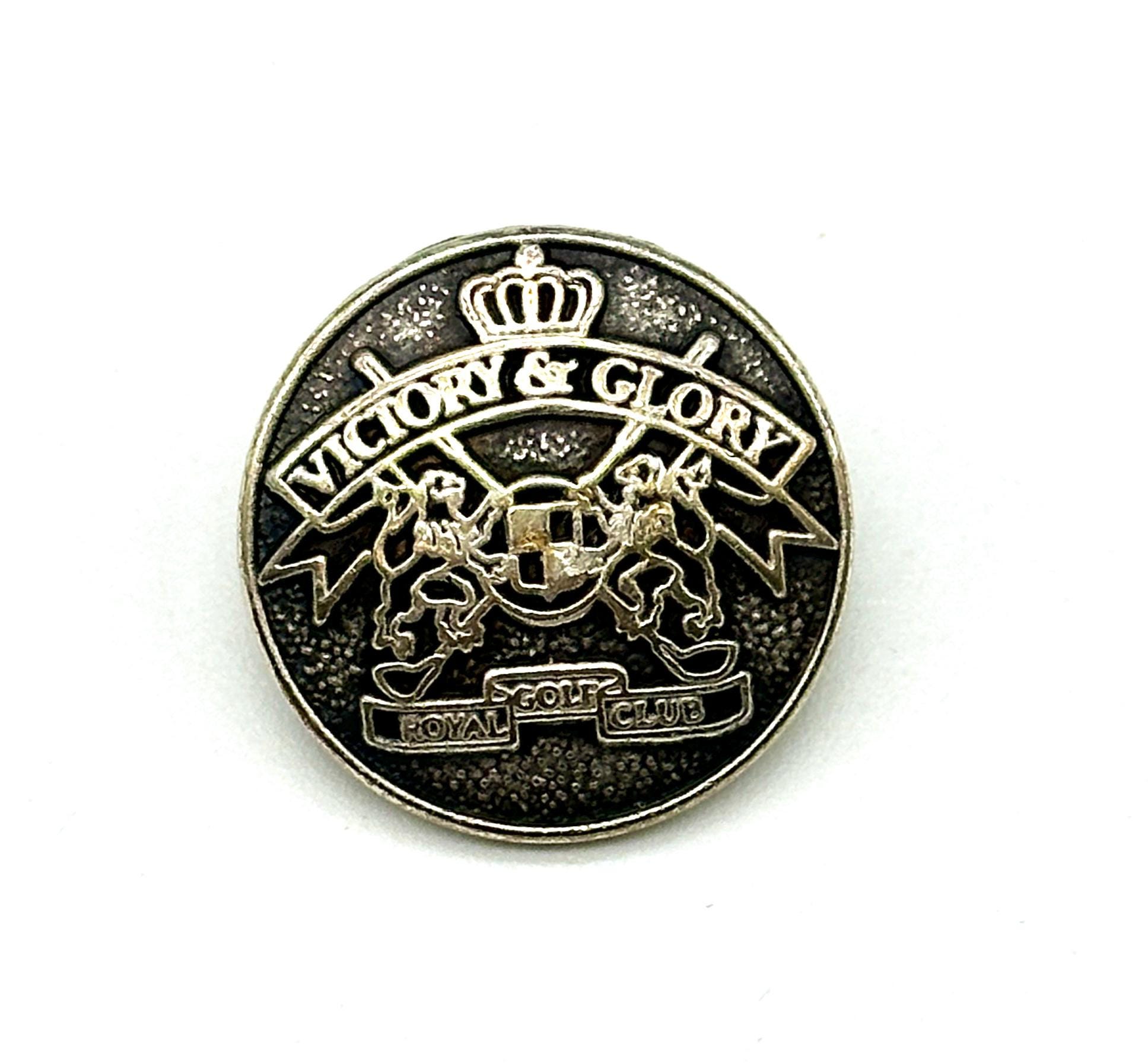 Vintage Royal Golf Club Metal Buttons: Antique Gold & Silver, Set of 12 ...