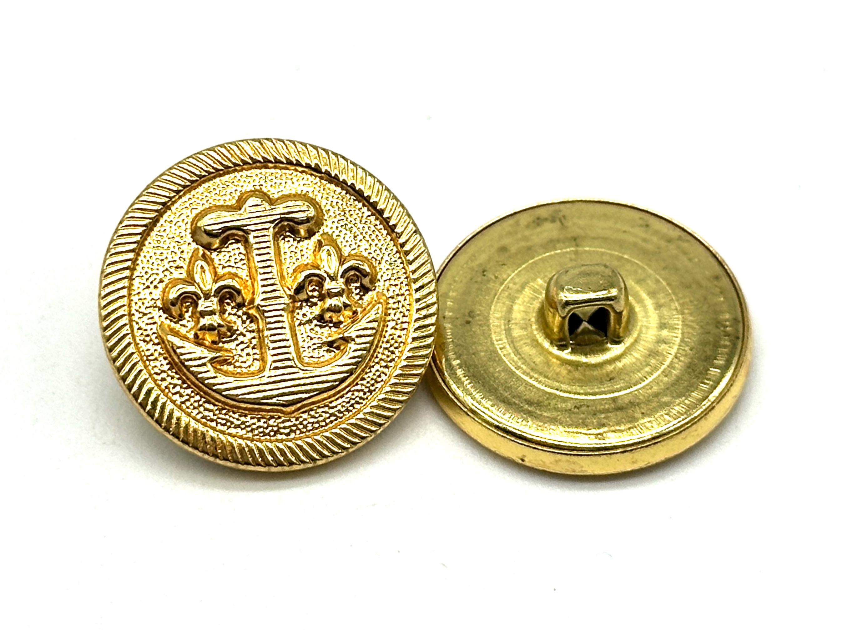 12 Vintage Gold Anchor Shank Buttons: Nautical Sewing Crafts - Etsy
