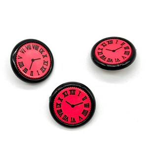 12 Vintage Clock Buttons: Black Rim Nylon Sewing Buttons (17mm) - Etsy