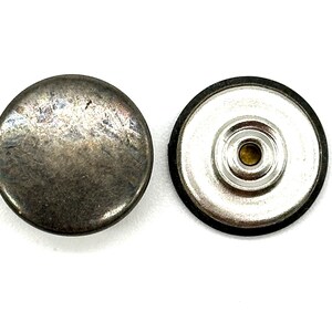 12 Pcs Vintage Gunmetal Jeans Buttons With Tack | Decorative Metal ...