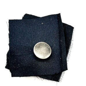 12 Vintage Jeans Buttons: Gunmetal or Antique Silver, 17mm Sewing ...
