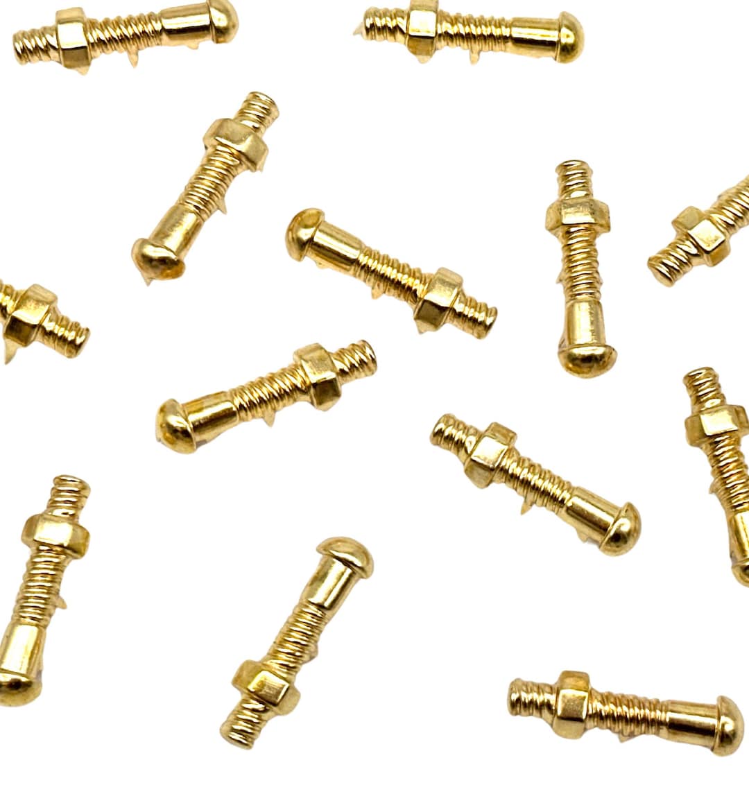 12 Pcs Vintage Gold Bolt and Nut Prong Studs | Decorative Buttons for ...