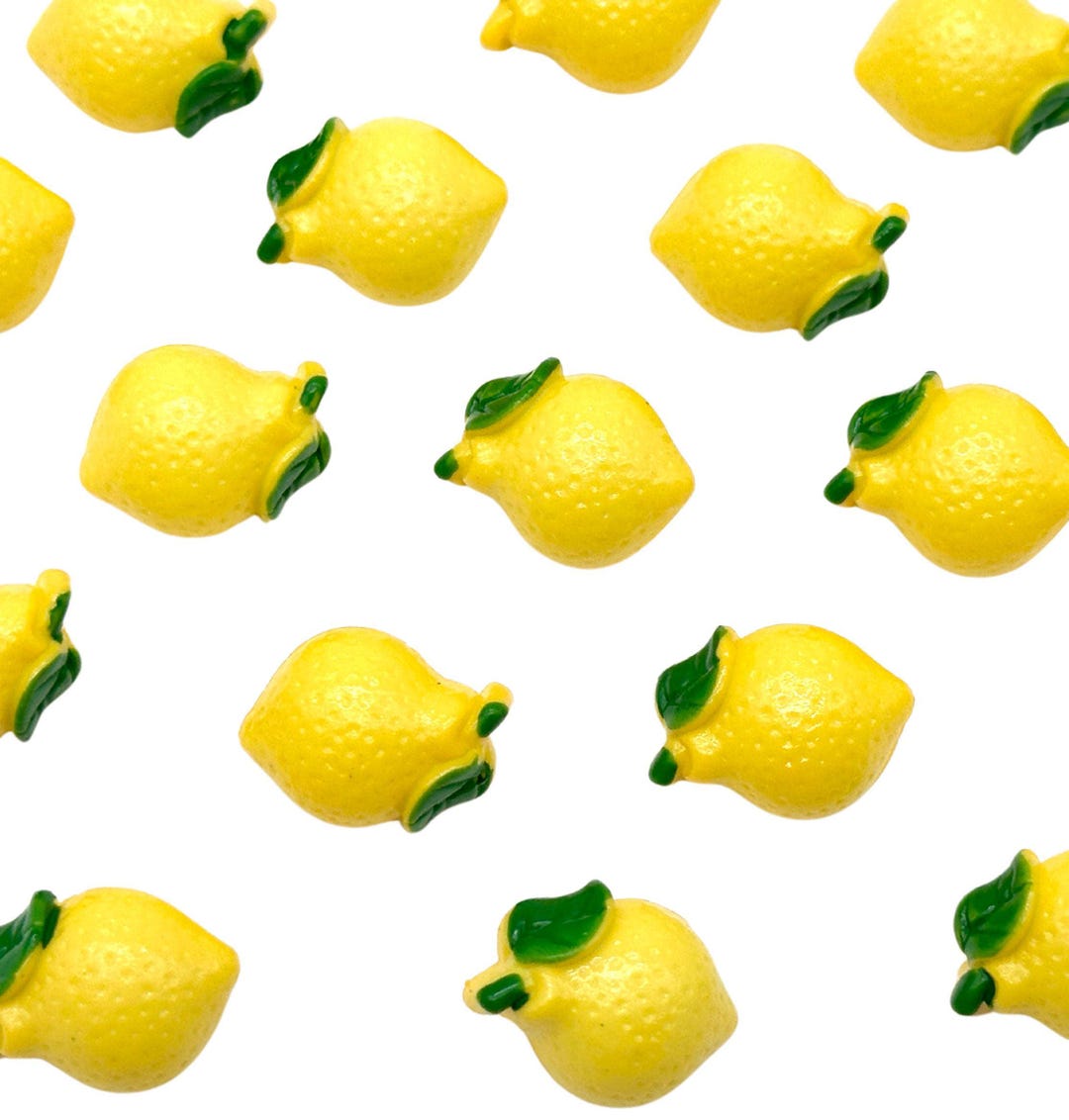 Lemon Shaped Buttons, Lemon Shank Buttons, Fruit Buttons, Vintage ...