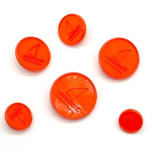 12 Pcs Vintage Sailboat Pattern Shank Buttons - Nylon, 3 Sizes ...