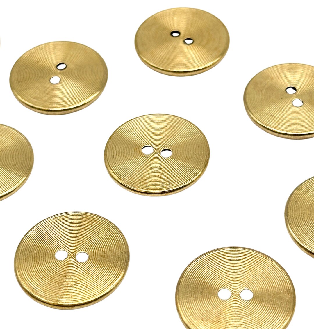 12 Pcs Vintage Swirling Vortex 2-hole Buttons Gold, Vinyl Record ...