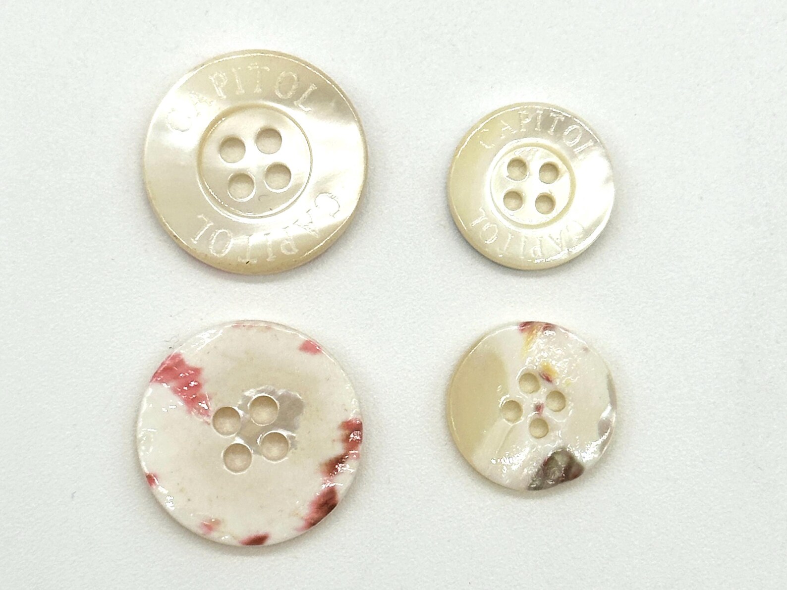 Vintage "capitol" Logo Mother of Pearl Buttons - Set of 6 - Etsy