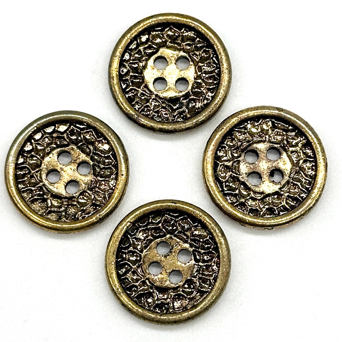 6 Vintage Gold Metal Buttons: Steampunk Sewing Supplies (19mm) - Etsy