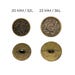 12 Pcs Vintage Antique Brass Shank Buttons: Renaissance Design - Etsy