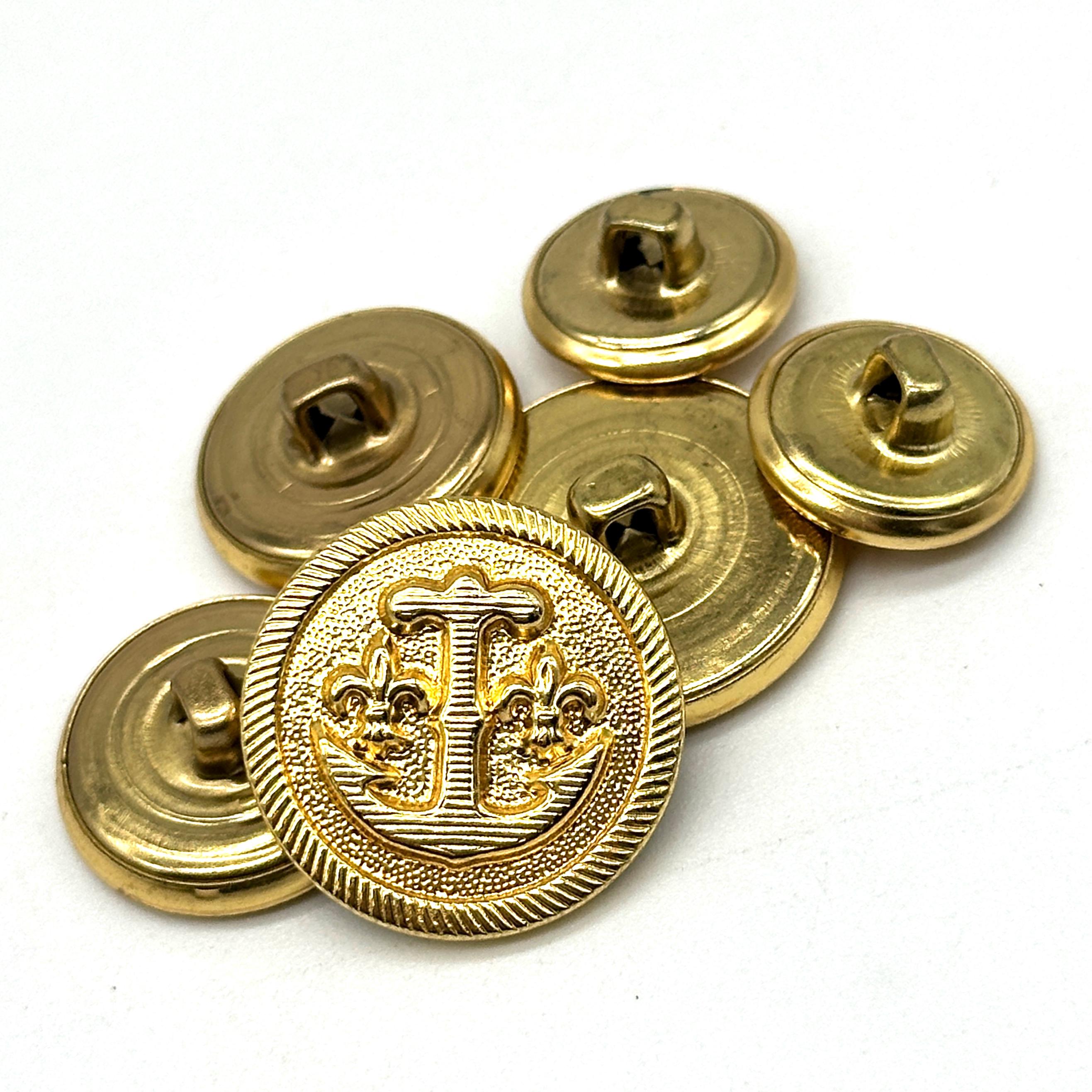 12 Vintage Gold Anchor Shank Buttons: Nautical Sewing Crafts - Etsy